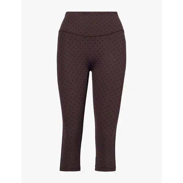 Bo+tee Logo Polka-dot Stretch-jersey Capri Leggings