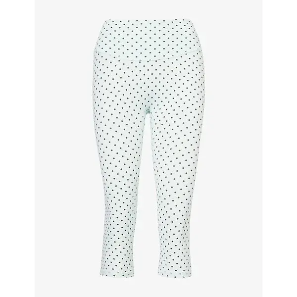 Bo+tee Logo Polka-dot Stretch-jersey Capri Leggings