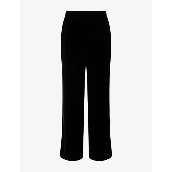 ROHE FRAMES Relaxed Straight-leg Silk-velvet Trousers