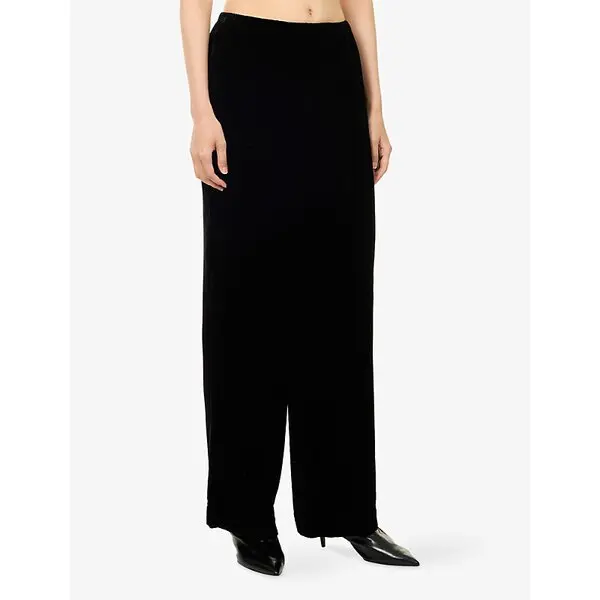 ROHE FRAMES Relaxed Straight-leg Silk-velvet Trousers