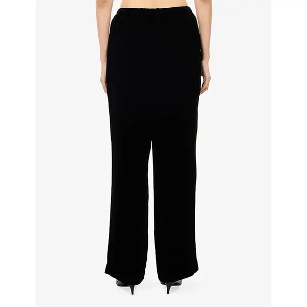 ROHE FRAMES Relaxed Straight-leg Silk-velvet Trousers