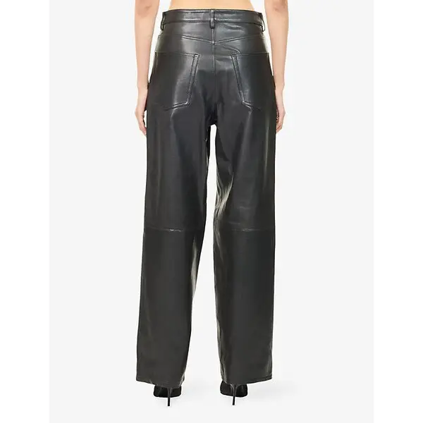 ROHE FRAMES Bruun Wide-leg Leather Trousers