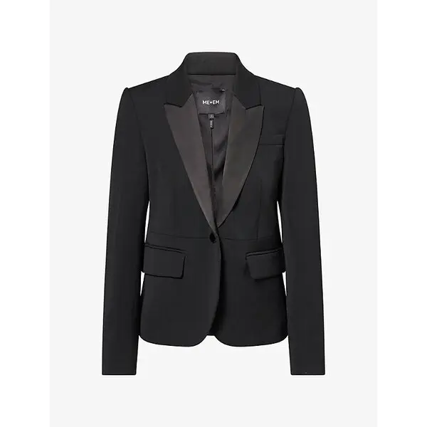 ME+EM Contour-fit Wool-blend Blazer