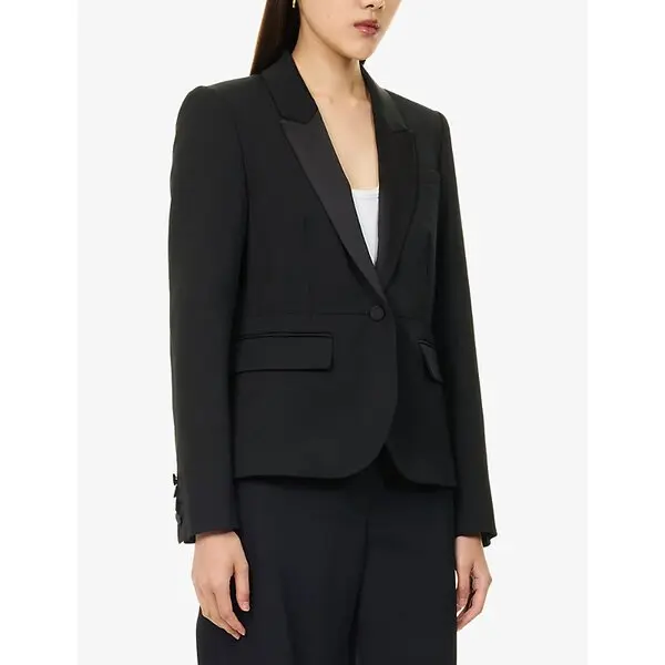 ME+EM Contour-fit Wool-blend Blazer