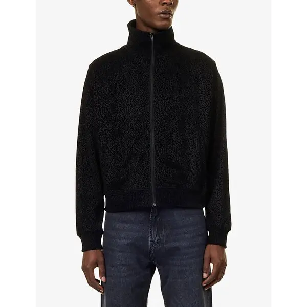 BASKETCASE Panther Print Woven Track Jacket
