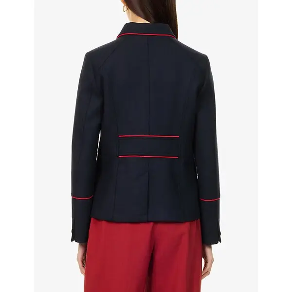 ME+EM Piped-trim Wool-blend Utility Jacket