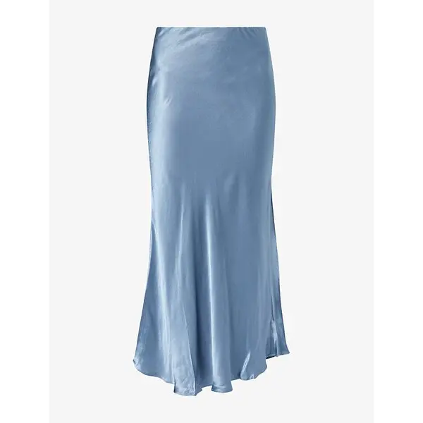 Rails Anya Bias-cut Satin Midi Skirt