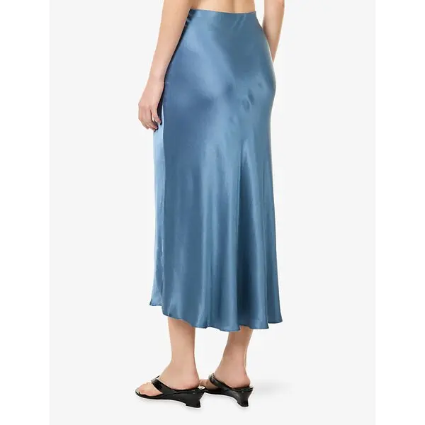 Rails Anya Bias-cut Satin Midi Skirt