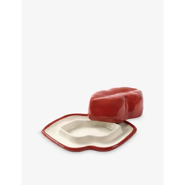 SERAX Lips Les Objets Mouleversants Lips Stoneware Dish With Lid