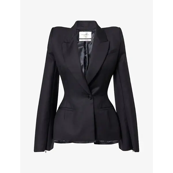 Matieres Fecales Madame Single-breasted Wool Blazer