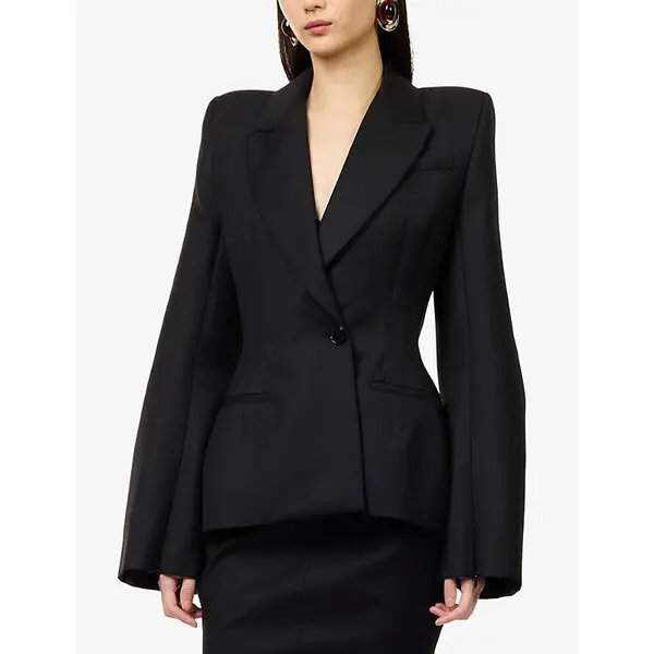 Matieres Fecales Madame Single-breasted Wool Blazer