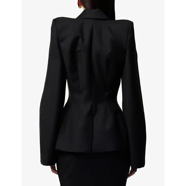 Matieres Fecales Madame Single-breasted Wool Blazer