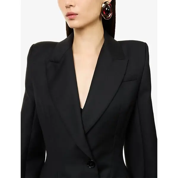 Matieres Fecales Madame Single-breasted Wool Blazer