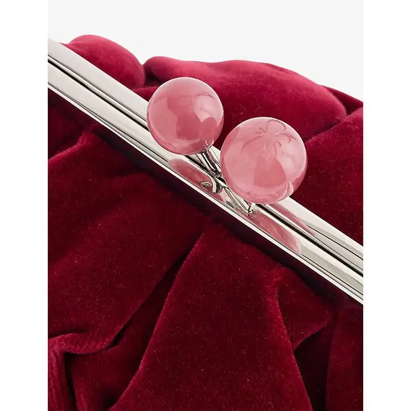 Max Mara Giochi Velvet Chain Clutch Bag