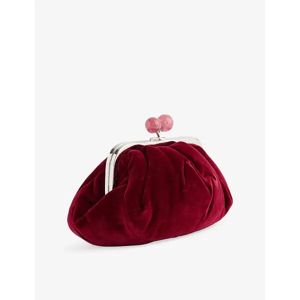 Max Mara Giochi Velvet Chain Clutch Bag