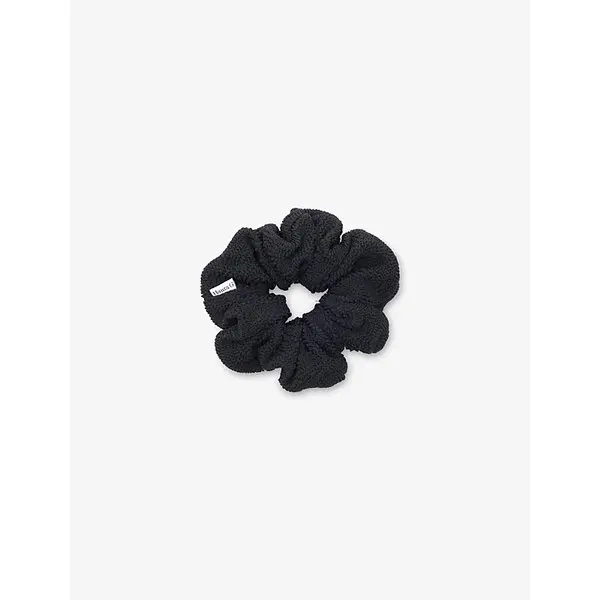 Hunza G Giant Seersucker Stretch-woven Scrunchie - Black