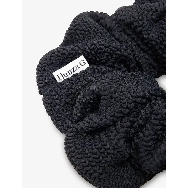 Hunza G Giant Seersucker Stretch-woven Scrunchie