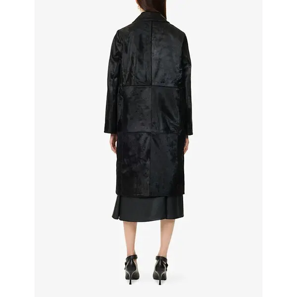ROHE FRAMES Single-breasted Pony-hair Leather Coat