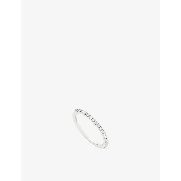 MISSOMA Slim Eternity 9ct White Gold And 0.26ct Diamond Ring - Silver