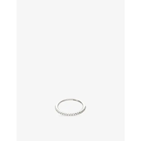 MISSOMA Slim Eternity 9ct White Gold And 0.26ct Diamond Ring