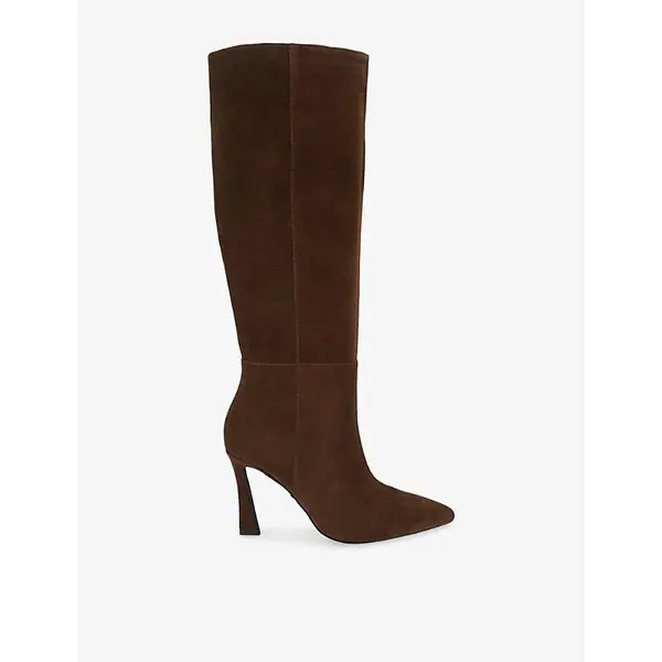 Kurt Geiger Candy Knee Suede Heeled Knee-high Boots