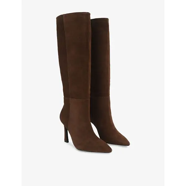 Kurt Geiger Candy Knee Suede Heeled Knee-high Boots