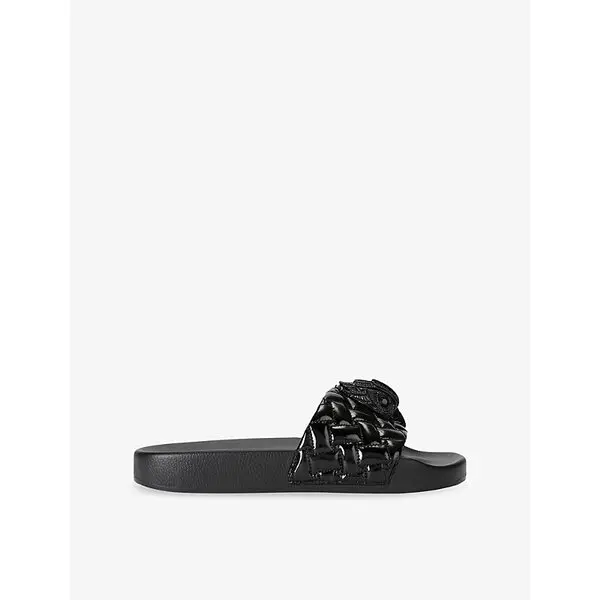 Kurt Geiger Meena Eagle Faux-leather Sliders
