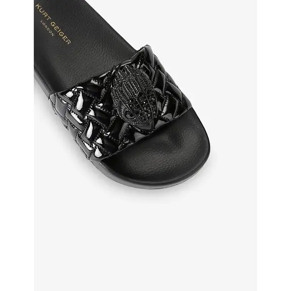 Kurt Geiger Meena Eagle Faux-leather Sliders