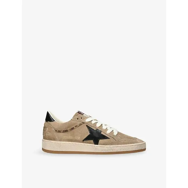 GOLDEN GOOSE Ballstar 15981 Suede Trainers - Beige Comb