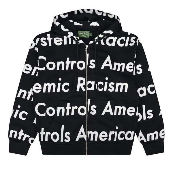 DENIM TEARS Srca Graphic 1 Zip-up Hoodie - Black