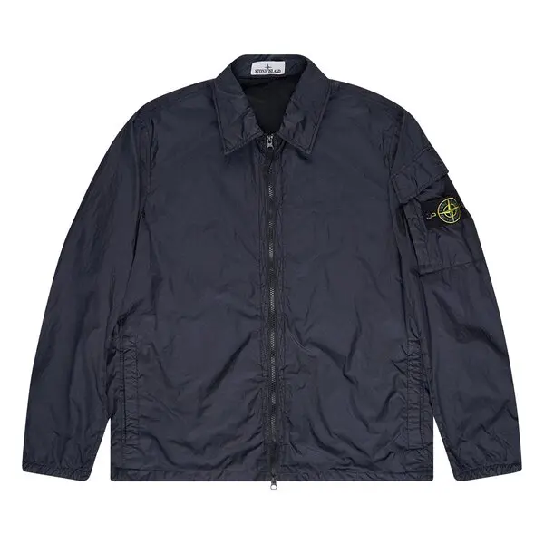Stone Island Dyed Crinkle Reps Overshirt 'navy