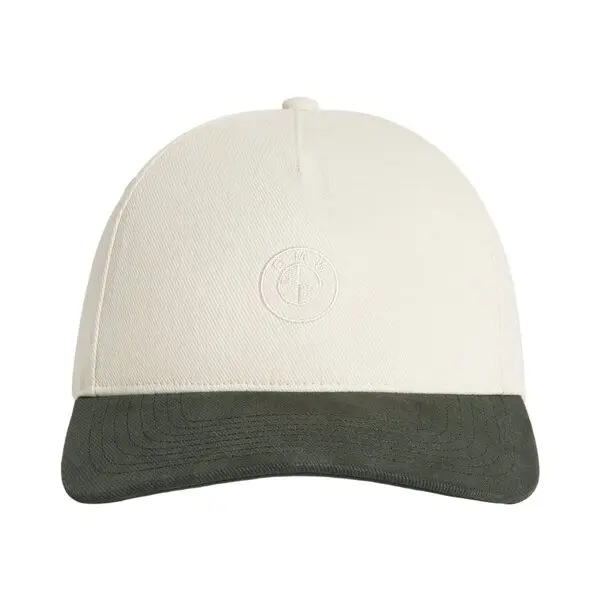 Kith For Bmw Two-tone Brushed Twill Bl Pinch Crown Cap 'sandrift