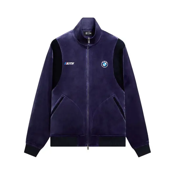 Kith For Bmw Velvet Rui Track Jacket 'techno Violet