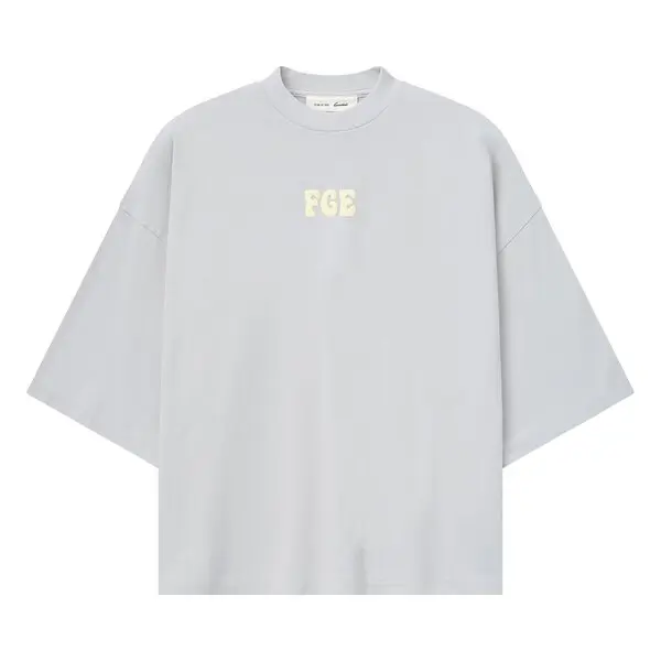 Fear Of God Heavy Jersey Merch Tee Boxy Fit 'washed Overcast - Grey
