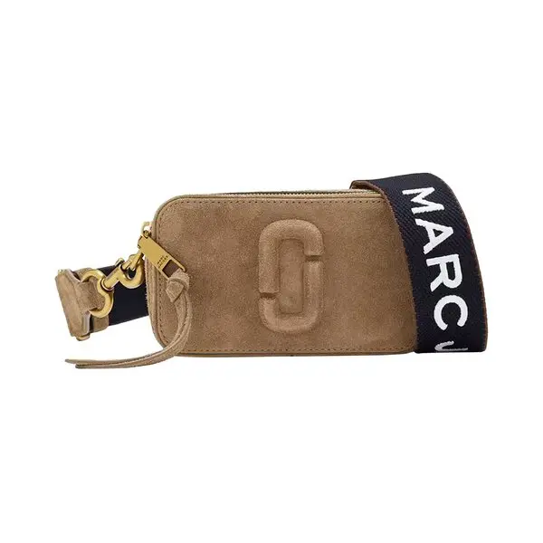 Marc Jacobs The Hairy Suede Covered Snapshot Bag 'hazelnut - Brown