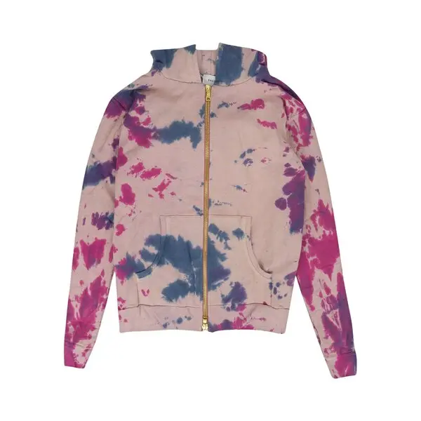 Rhude Peach Tie Dye Zip Up Hoodie