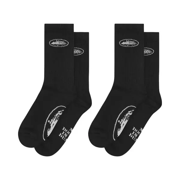 CORTEIZ 2 Pack Alcatraz Socks - Black