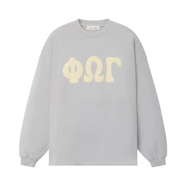 Fear Of God Heavy Jersey Merch Long Sleeve Tee 'washed Overcast - Grey