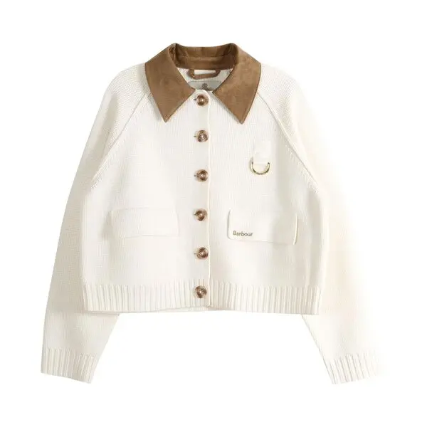 Barbour Alerstone Knitted Cardigan 'ecru