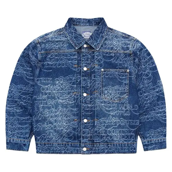 CORTEIZ Handwritten Denim Jacket 'midwash Indigo