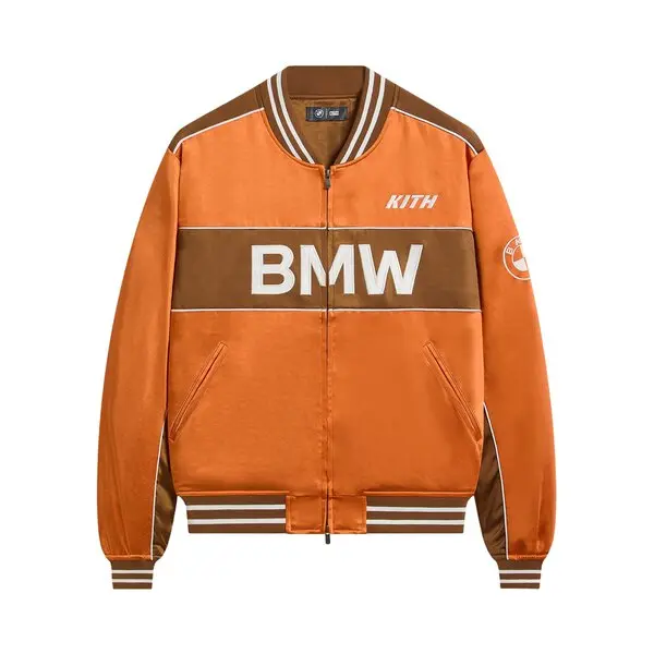 Kith For Bmw Souvenir Moto Jacket 'sunglow - Orange