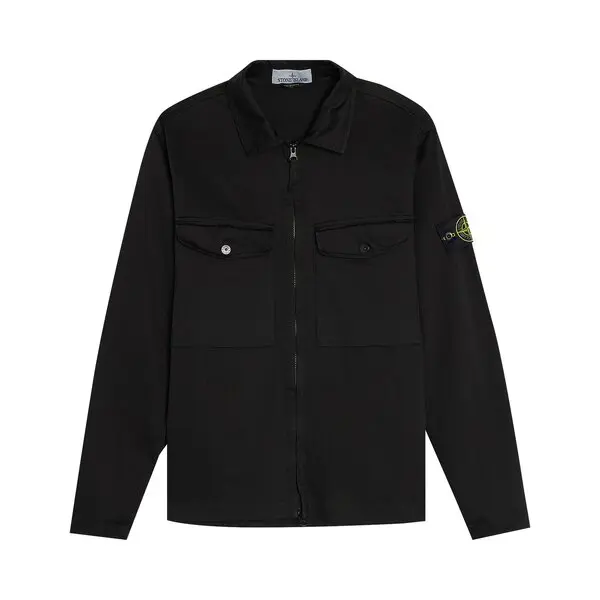 Stone Island Satin Overshirt - Black