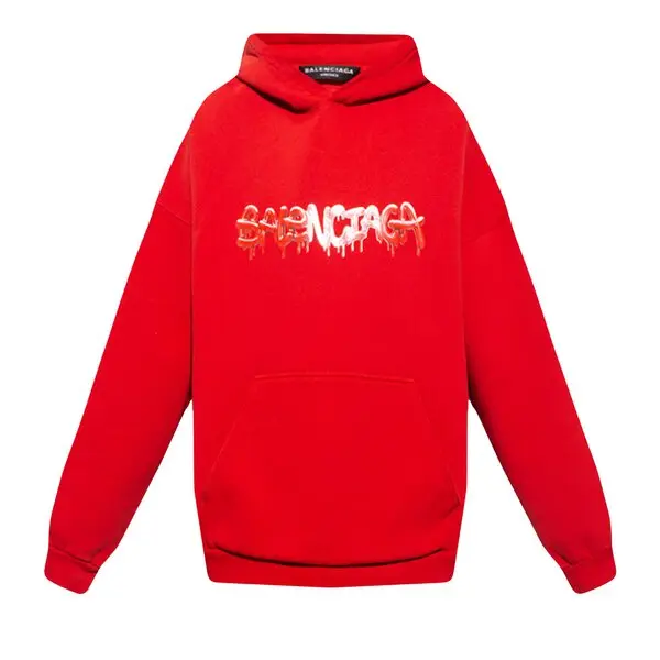 Balenciaga Wide Fit Hoodie 'cardigen - Red