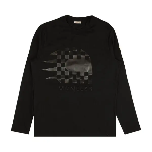 Moncler Check Logo Long-sleeve T-shirt