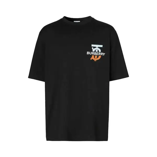 Burberry Monogram Motif Oversized T-shirt - Black
