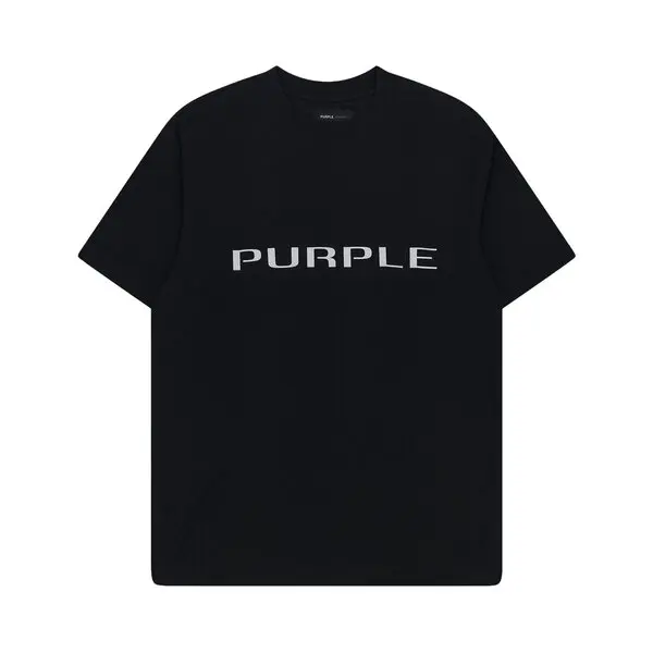 PURPLE BRAND Textured Jersey Short-sleeve Tee - Black