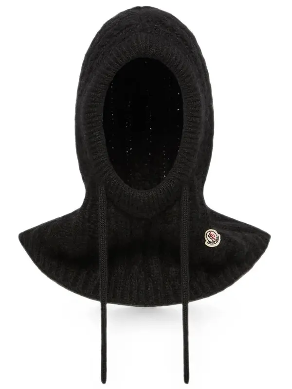 Moncler Braided Alpaca Blend Balaclava - Black