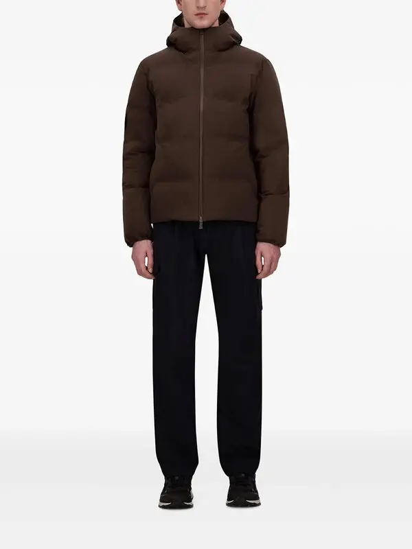 Herno Short Hooded Down Jacket - Brown