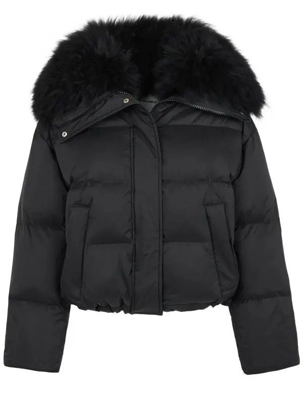 YVES SALOMON Short Down Jacket In Waterproof Technical Fabric