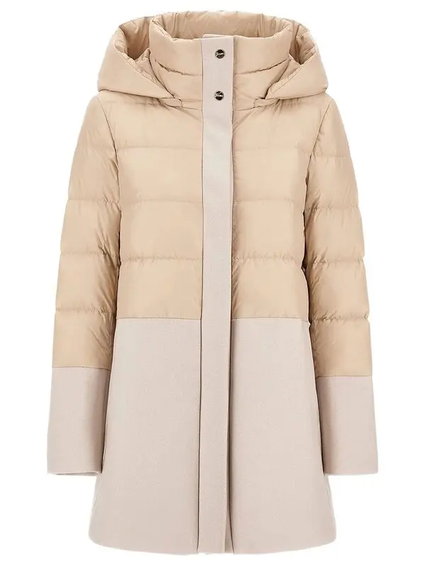 Herno A-shape Down Jacket With Panels - White